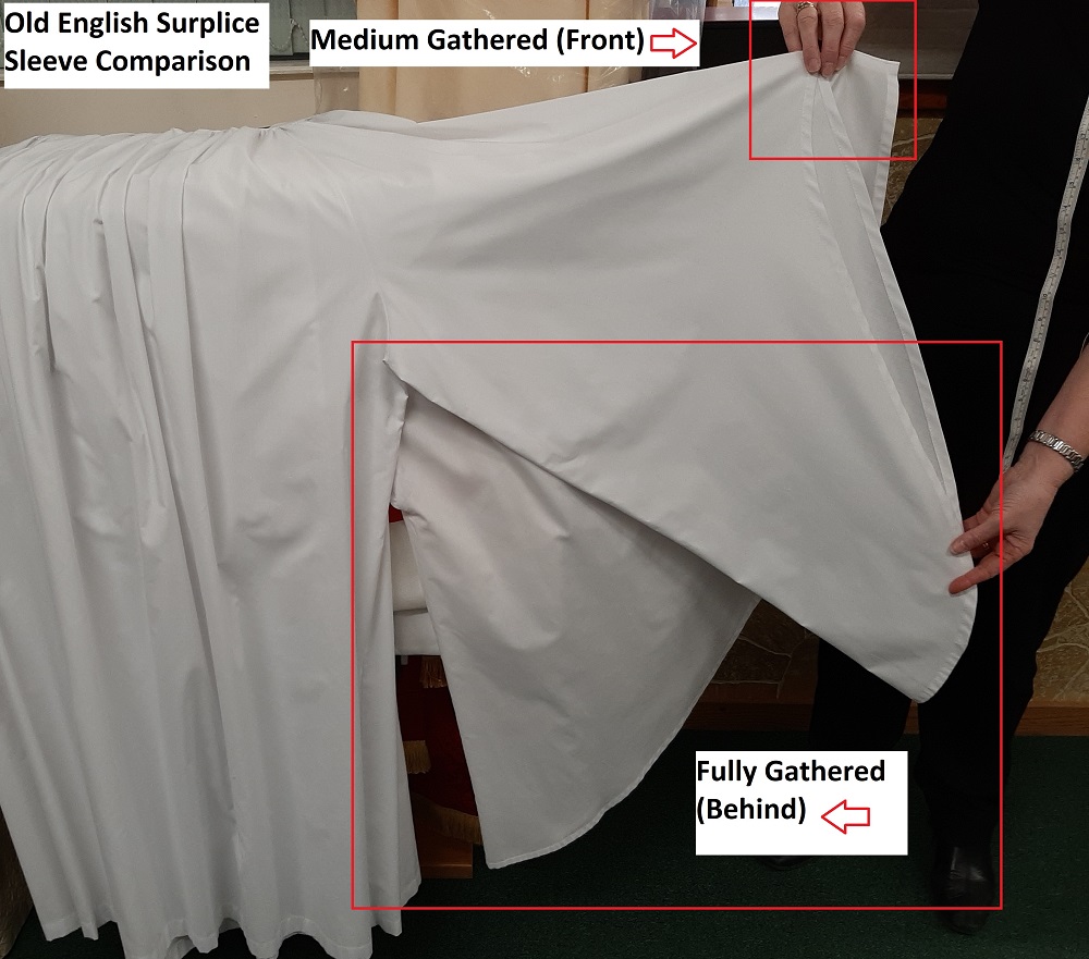 Old English Surplice Fully Gathered
